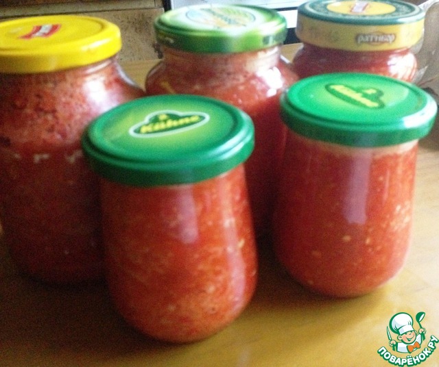 Сырая перечная аджика – кулинарный рецепт